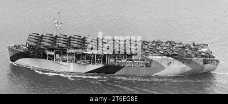 USS Long Island (CVE-1) in San Francisco Bay, California (USA), on 10 ...