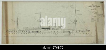 USS Maine (ACR-1)- Spars and Sails Stock Photo - Alamy