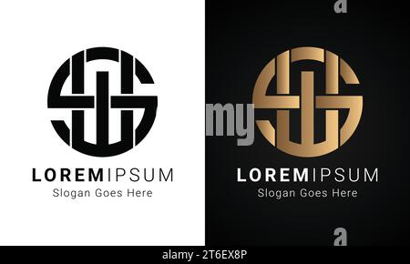 Luxury Initial SW or WS Monogram Text Letter Logo Design Stock Vector Image & Art - Alamy