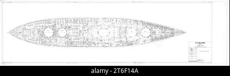 USS Oklahoma - Inboard Profile Stock Photo - Alamy