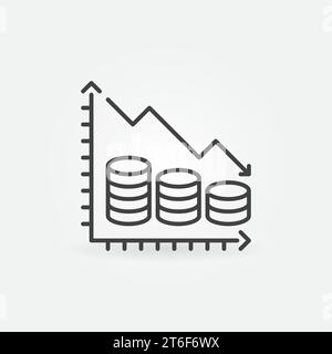 Inflation Graph vector concept linear minimal icon or symbol Stock ...