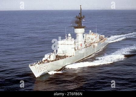 USS Rathburne (FF-1057) underway at sea, circa in 1978 Stock Photo - Alamy