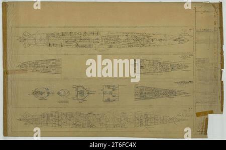 USS Roper (DD-147)- Booklet of General Plans - Main Deck - 1st Platform ...