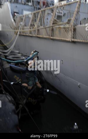 USS Sullivans CPP blade change out Stock Photo - Alamy