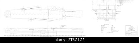 USS United States (CVA-58) preliminary design drawing, 2 October 1947 ...