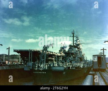 USS Enterprise (CV-6), USS Washington (BB-56) and USS North Carolina ...