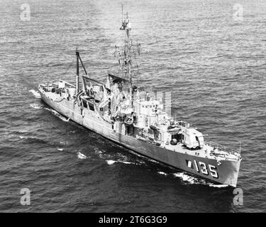 USS Weiss (APD-135) underway at sea, circa on 21 August 1946 Stock ...