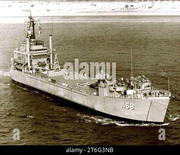 USS Wexford County (LST-1168), a tank landing ship, provided amphibious ...