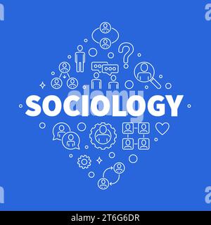 Sociology vector Patterns of Social Relationships concept modern ...