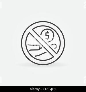 Stop Corruption icon vector line logo mark or symbol set collection ...