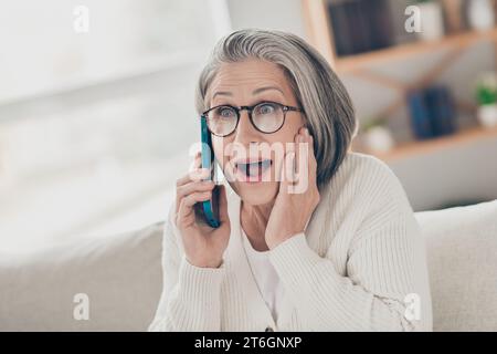 Photo of pretty impressed lady dressed denim shirt rising sale board ...