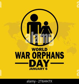 World War Orphans Day Vector illustration. January 6. Holiday concept ...
