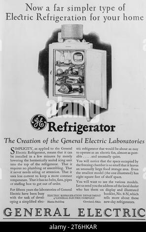 1920s USA General Electric Magazine Advert Stock Photo - Alamy