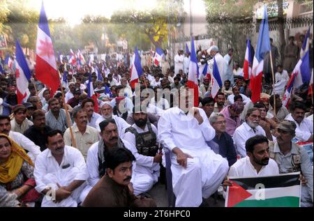 Activists of Sindh Taraqi Pasand Party (STP) are holding protest ...