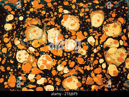 Ebru marbling handmade art, traditional Ebru technique. abstract ...