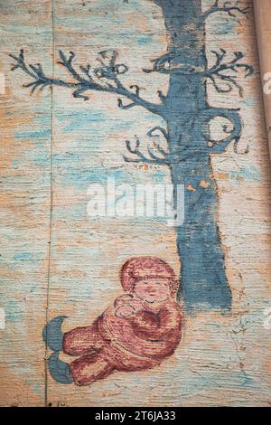 Sami life, graffiti, tradition, Saami, mural, house wall, Rovaniemi ...