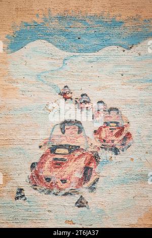 Sami life, graffiti, tradition, Saami, mural, house wall, Rovaniemi ...