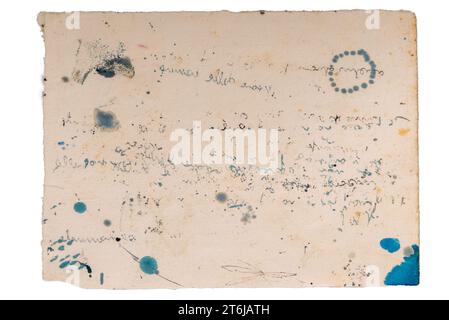 old blotting paper with ink stains Stock Photo - Alamy