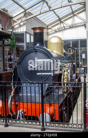 15 June 2023 A reproduction of The Queen (Victoria) steam locomotive on ...