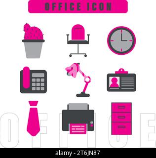 Set of different office icons Vector Stock Vector Image & Art - Alamy
