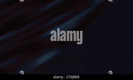 waves of colorful points. Digital data splash of point array ...