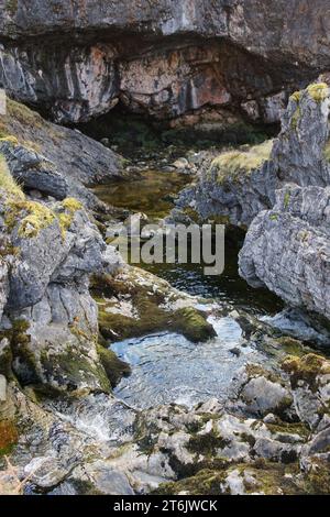 The Traligill caves at Inchnadamph, Assynt, Scotland, UK Stock Photo ...