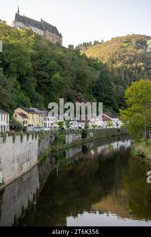 Vianden and Our river near forest in Luxembourg Stock Photo - Alamy