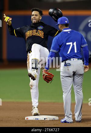 Los Tigres del Licey Robel Garcia (71) stands on deck during the eighth ...