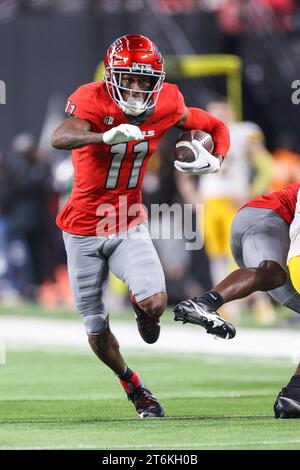 UNLV wide receiver Ricky White runs a drill at the NFL football ...