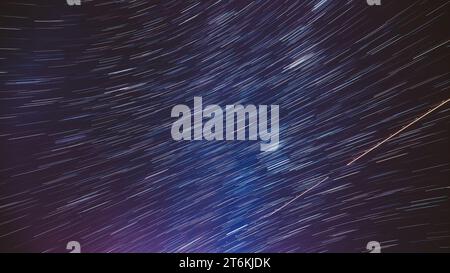 Spin Of Unusual Amazing Stars Effect In Sky. Abstract Bewitching ...