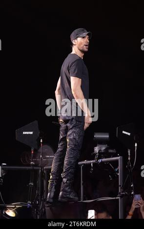 MIAMI, FL-NOV 10: Enrique Iglesias performs during the Trilogy Tour at ...