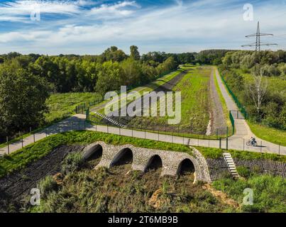 Stormwater overflow basin, stormwater retention basin, renaturalized ...