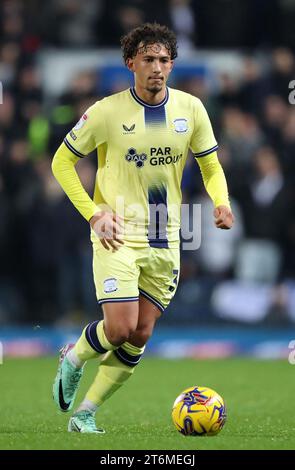 Preston North End Kian Best inspecting the pitch before the Sky Bet ...