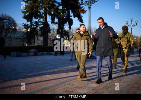 President of the Government Pedro Sánchez (left) during the official ...