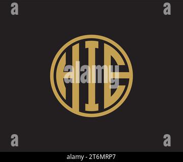 HIE letter logo design for technology company. HIE logo design black ...