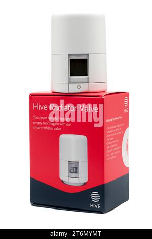 Hive Thermostatic Radiator Valve with Two Adapters and Box Stock Photo ...