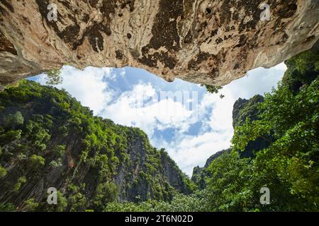 The stunning Loh Samah Bay near Maya Bay on Phi Phi Island, southern ...