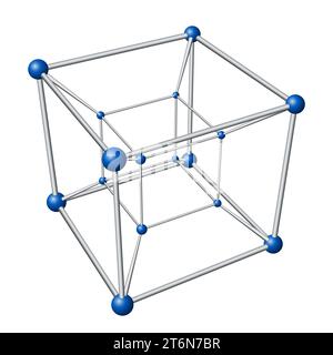 Projection of a tesseract, a four-dimensional hypercube. Also called 8 ...