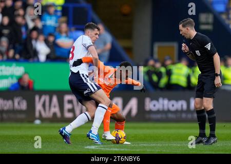 Match Referee Ben Toner awards free kick to Luton Town during the Sky ...