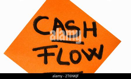 Handwriting text Cash Flow. Concept meaning Movement of the money in ...