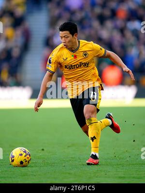 11, Hee-chan Hwang of Wolverhampton Wanderers prior to kick off during ...