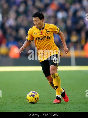 11, Hee-chan Hwang of Wolverhampton Wanderers prior to kick off during ...