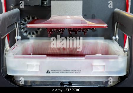 3D UV printer used to print human teeths as prosthodontics and process ...