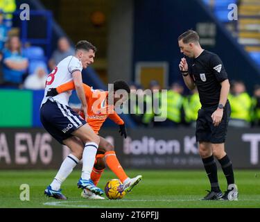 Match Referee Ben Toner awards free kick to Luton Town during the Sky ...