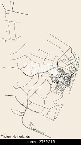 Street roads map of THOLEN, NETHERLANDS Stock Vector Image & Art - Alamy