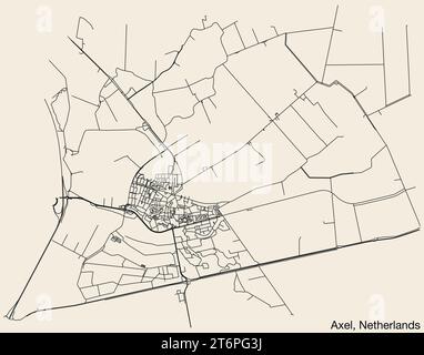 Street roads map of AXEL, NETHERLANDS Stock Vector Image & Art - Alamy