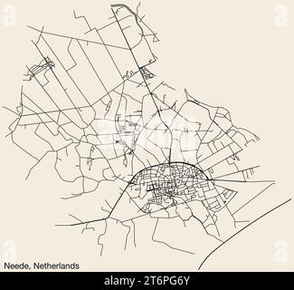 Street roads map of NEEDE, NETHERLANDS Stock Vector Image & Art - Alamy
