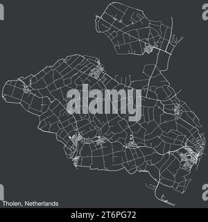 Street roads map of THOLEN, NETHERLANDS Stock Vector Image & Art - Alamy