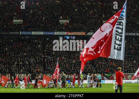 NIJMEGEN - An image of NEC supporters during the Dutch Eredivisie match ...
