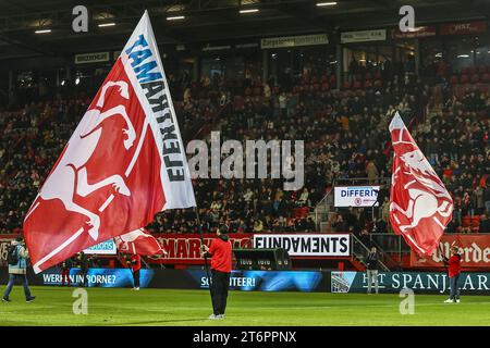 NIJMEGEN - An image of NEC supporters during the Dutch Eredivisie match ...